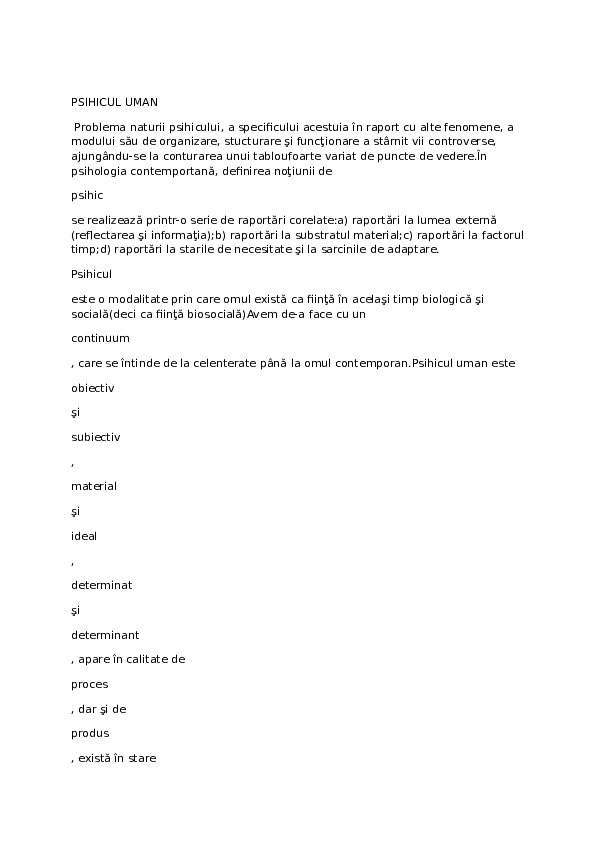 (DOC) PSIHICUL UMAN