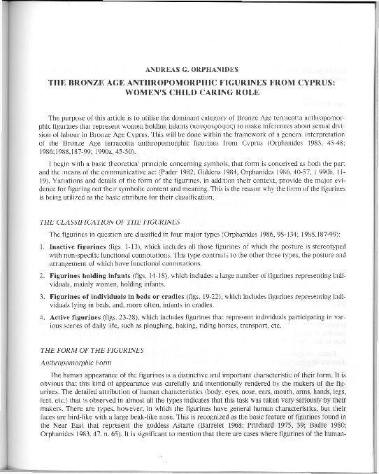 (PDF) Andreas G. Orphanides, The Bronze Age Anthropomorphic Figurines ...
