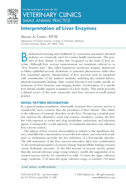 (PDF) Interpretation of Liver Enzymes