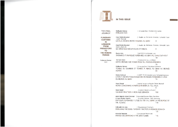 (PDF) Middle Bronze Age Tombs from Tell Fadous-Kfarabida