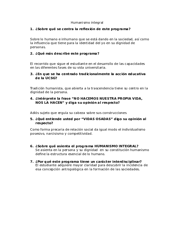 (DOC) Humanismo integral(1)