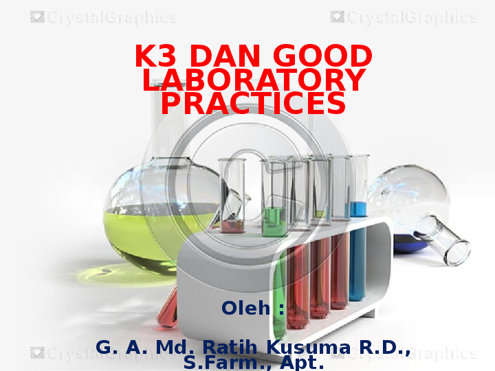 (PPT) K3 DAN GOOD LABORATORY PRACTICES