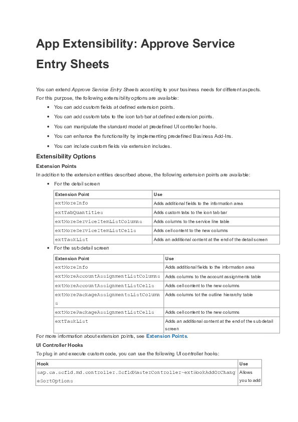 (DOC) App Extensibility: Approve Service Entry Sheets