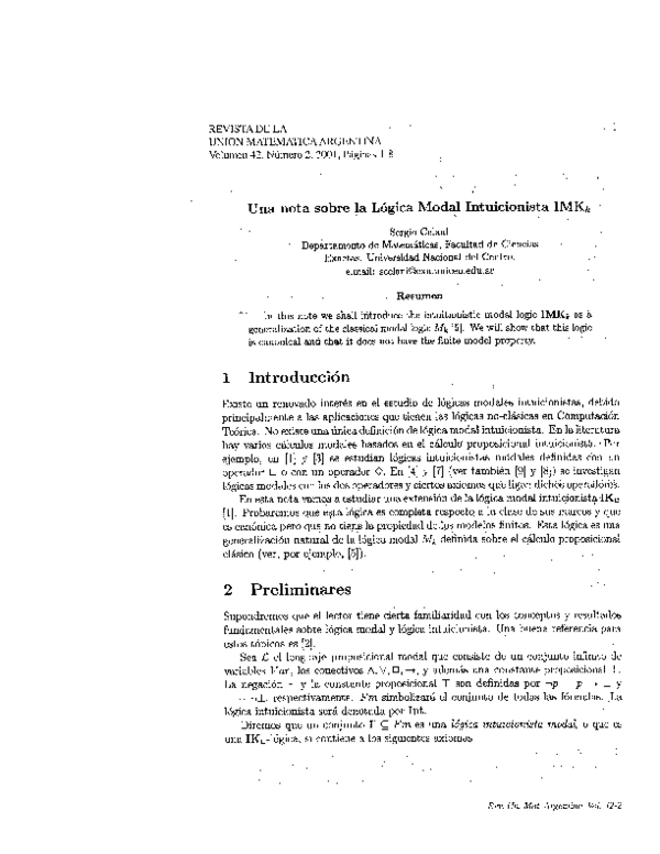 (PDF) Una nota sobre la lógica modal intuicionista IMKk