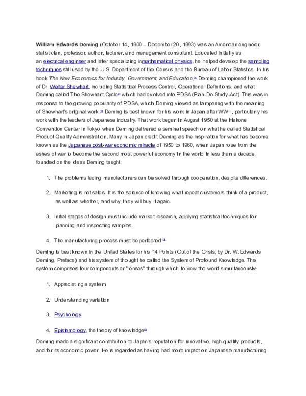 (DOC) William Edwards Deming