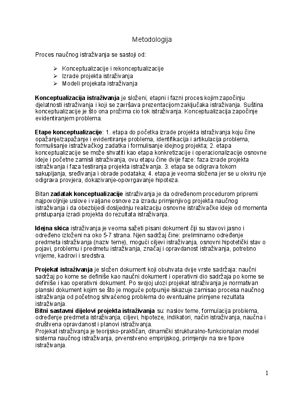 (DOC) Metodologija