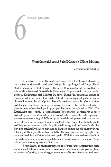 (PDF) Shankhamul Area: A brief History of Place Making