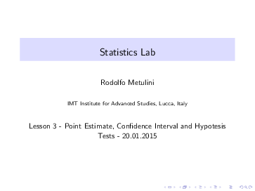 (PDF) Statistics Lab with R - VERSION 2015