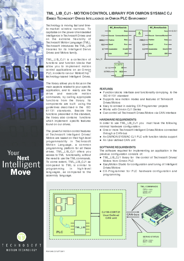 (PDF) TML_LIB_CJ1 -MOTION CONTROL LIBRARY FOR OMRON SYSMAC CJ EMBED TECHNOSOFT DRIVES ...
