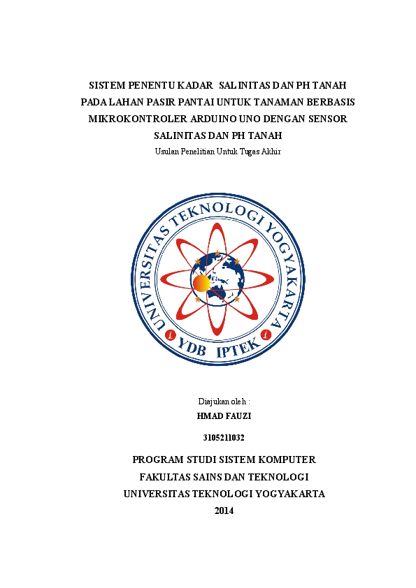 (DOC) SISTEM PENENTU KADAR SALINITAS DAN PH TANAH PADA LAHAN PASIR ...