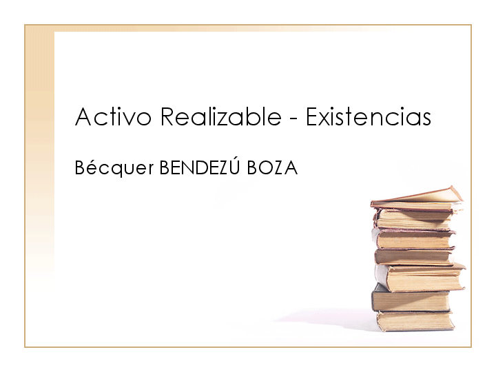 (PDF) Activo Realizable - Existencias