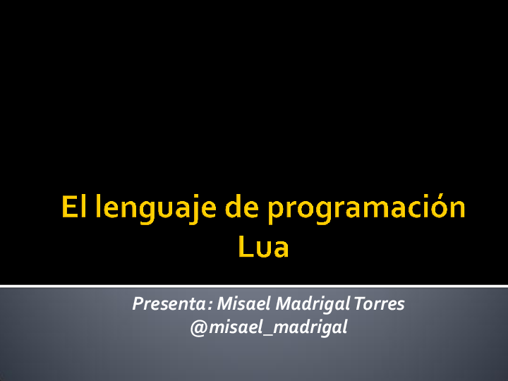 (PDF) El lenguaje de programación Lua