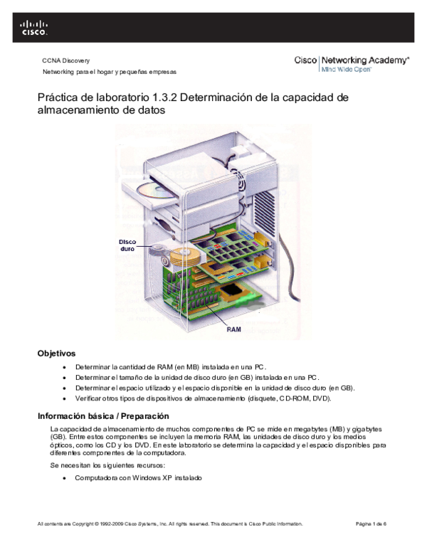 (PDF) CCNA Discovery Networking para el hogar y pequeñas empresas