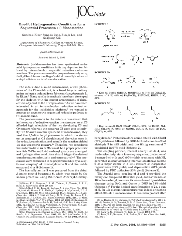 (PDF) J. Org. Chem. 2003, 68, 5395-5398