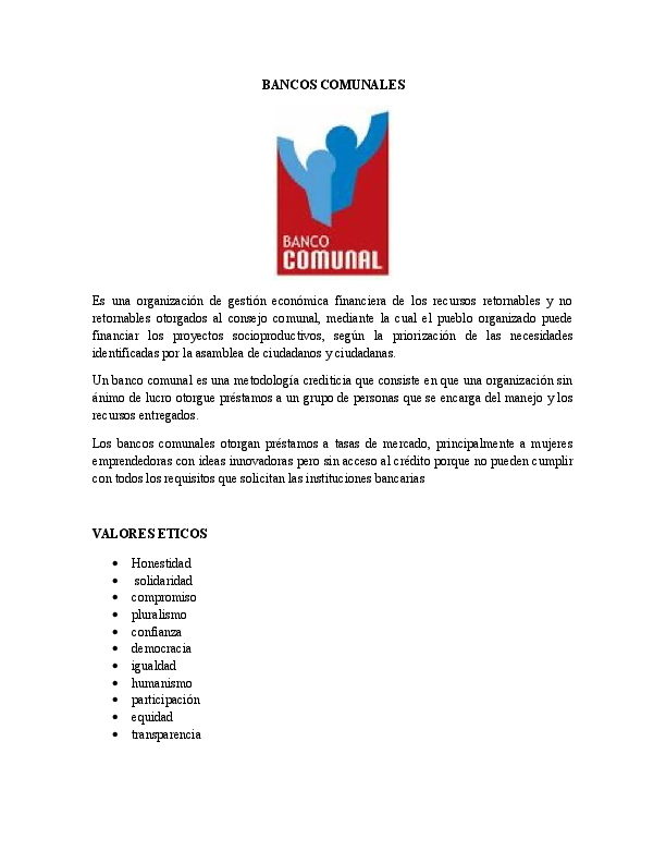 (DOC) BANCO COMUNALES