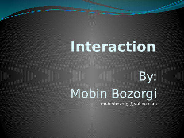 (PPT) Interactionist Approach Mobin Bozorgi