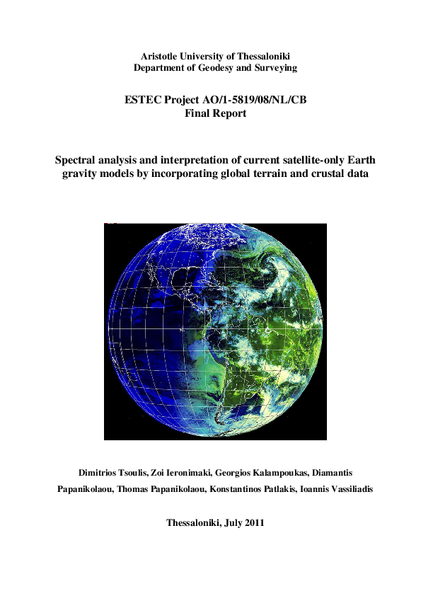 Pdf Spectral Analysis And Interpration Of Current Satellite Only