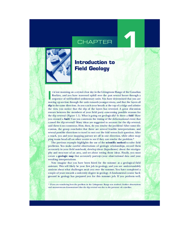 (PDF) An Introduction to field geology