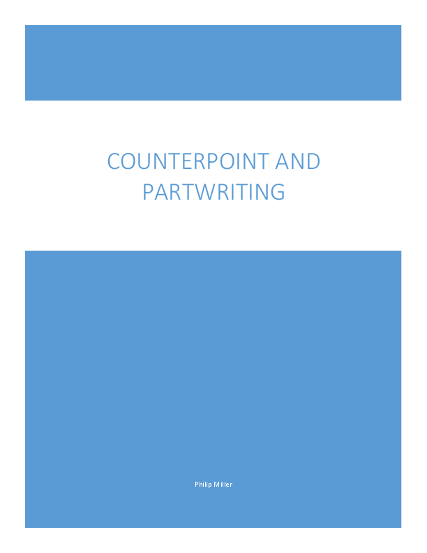(PDF) Exercises for Counterpoint and Part-writing
