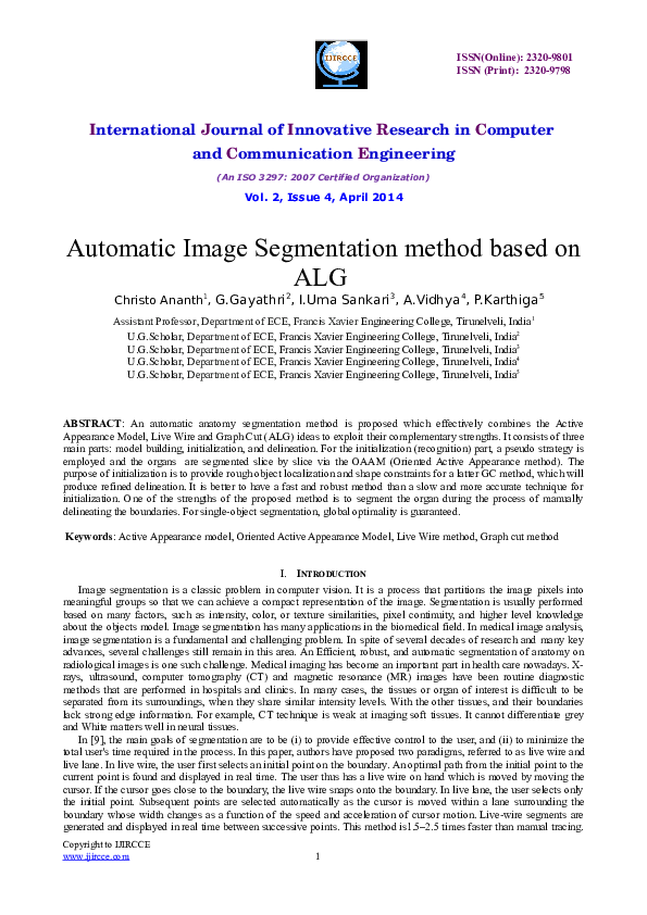 (DOC) Automatic Image Segmentation method based on ALG