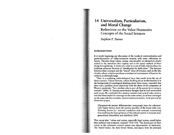 (PDF) Universalism, Particularism, and Moral Change: Reflections on the ...