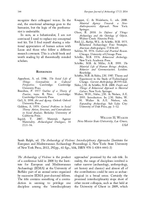 (PDF) Review of ‘The Archaeology of Violence Interdisciplinary ...