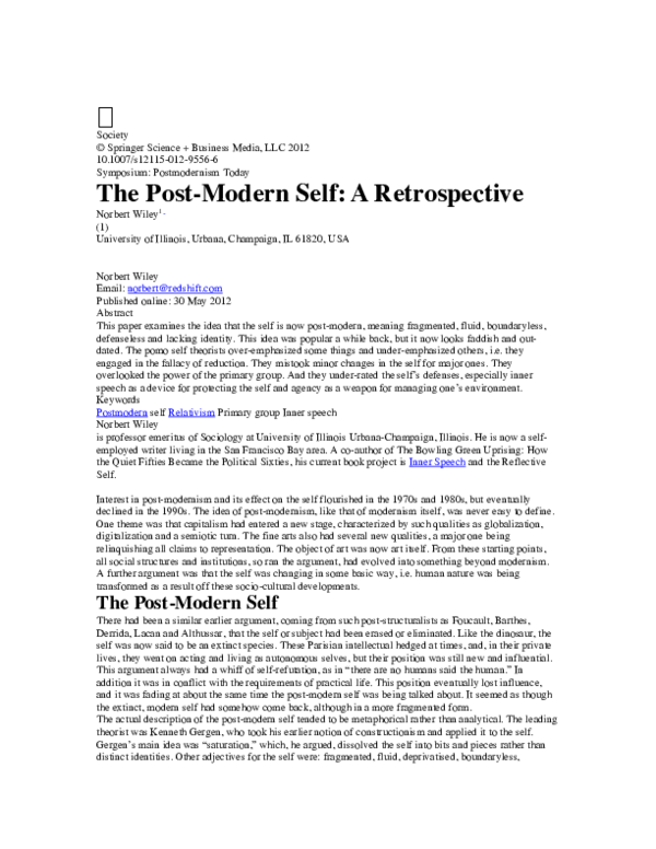 post-modern Self