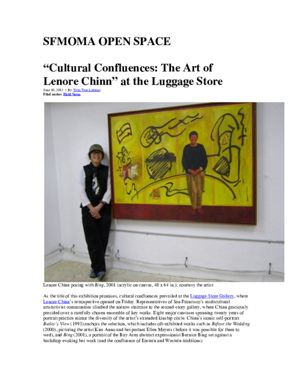 (PDF) Cultural Confluences: Lenore Chinn