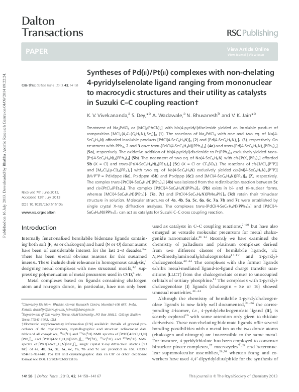 (PDF) Dalton Trans