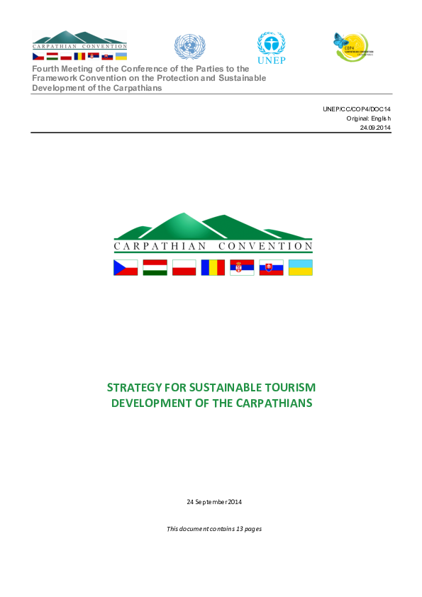 (PDF) STRATEGY FOR SUSTAINABLE TOURISM DEVELOPMENT OF THE CARPATHIANS
