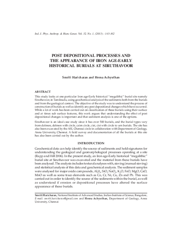(PDF) Post-depositional processes and the appearance of Iron Age-Early ...