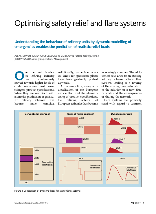 (PDF) Optimising safety relief and flare systems