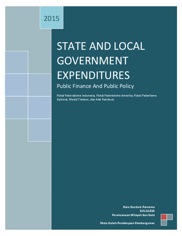 (PDF) STATE AND LOCAL GOVERNMENT EXPENDITURES