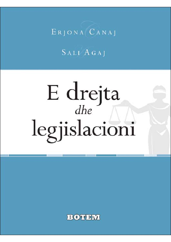 (PDF) E drejta dhe legjislacioni