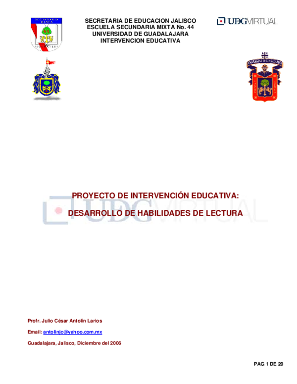 (PDF) SECRETARIA DE EDUCACION JALISCO ESCUELA SECUNDARIA MIXTA No. 44 UNIVERSIDAD DE GUADALAJARA ...