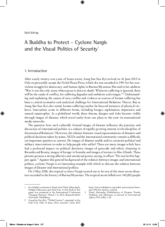 (PDF) A Buddha to Protect: Nargis and the Visual Politics of Security ...