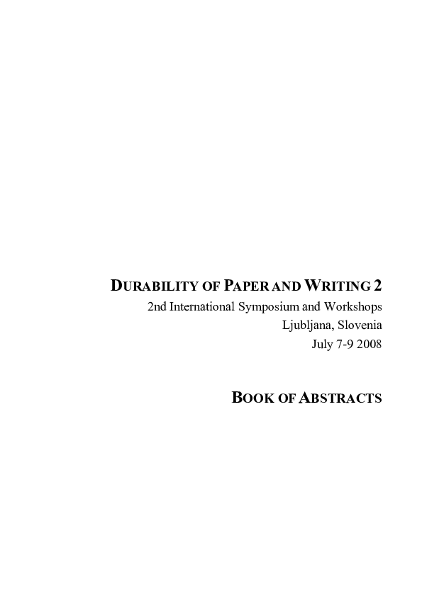 (PDF) DURABILITY OF PAPER AND WRITING 2