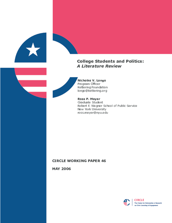 (PDF) College Students and Politics: A Literature Review