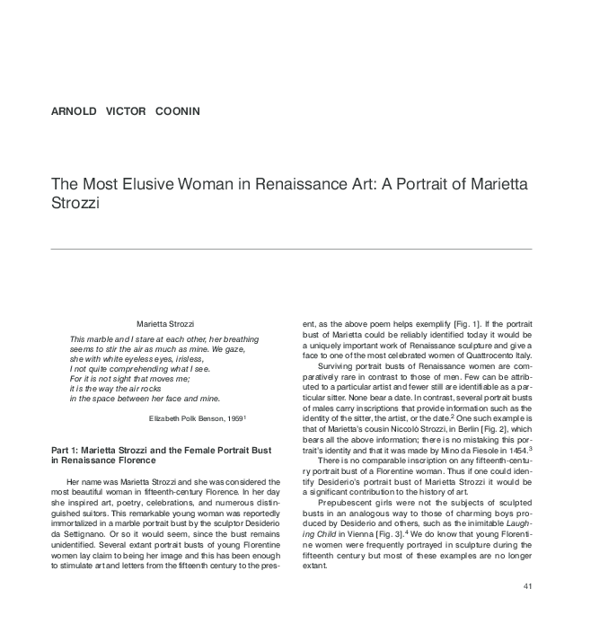 (PDF) The Most Elusive Woman in Renaissance Art: A Portrait of Marietta ...