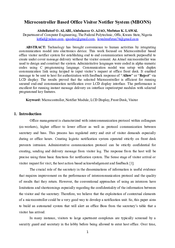 (DOC) Mini Project Report Digital Visitor counter using 8051 ...