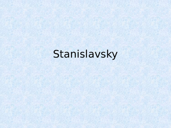 (PPT) Stanislavsky System