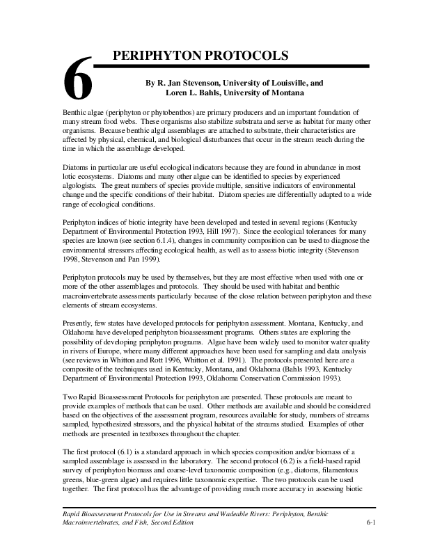 (PDF) 6 PERIPHYTON PROTOCOLS