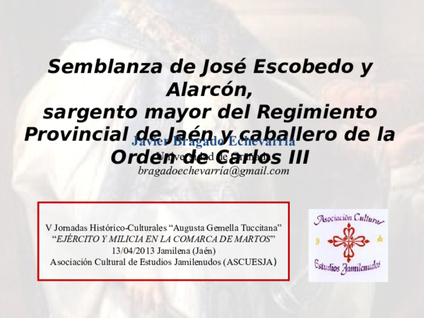 (PPT) Semblanza de José Escobedo y Alarcón, sargento mayor del ...
