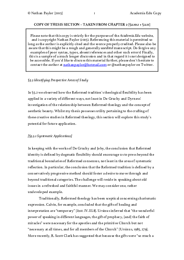 (PDF) THESIS SAMPLE: Applications of Thesis - Includes Discussion of ...