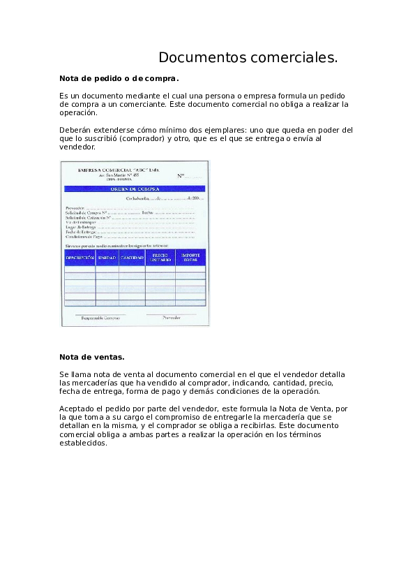 (DOC) Documentos comerciales