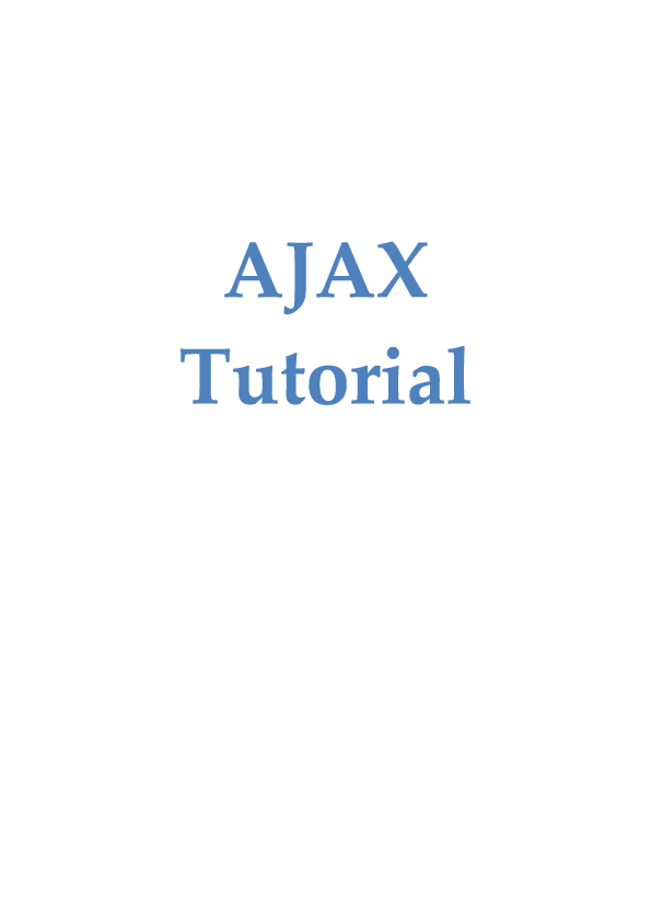 (PDF) Tutorial de AJAX