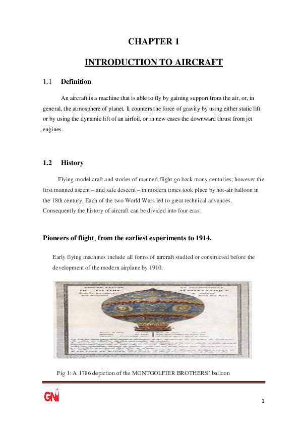 (PDF) CHAPTER 1 INTRODUCTION TO AIRCRAFT