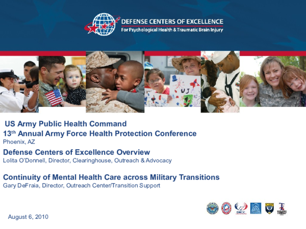 (PPT) Continuity of Mental Health Care Across Military Transitions