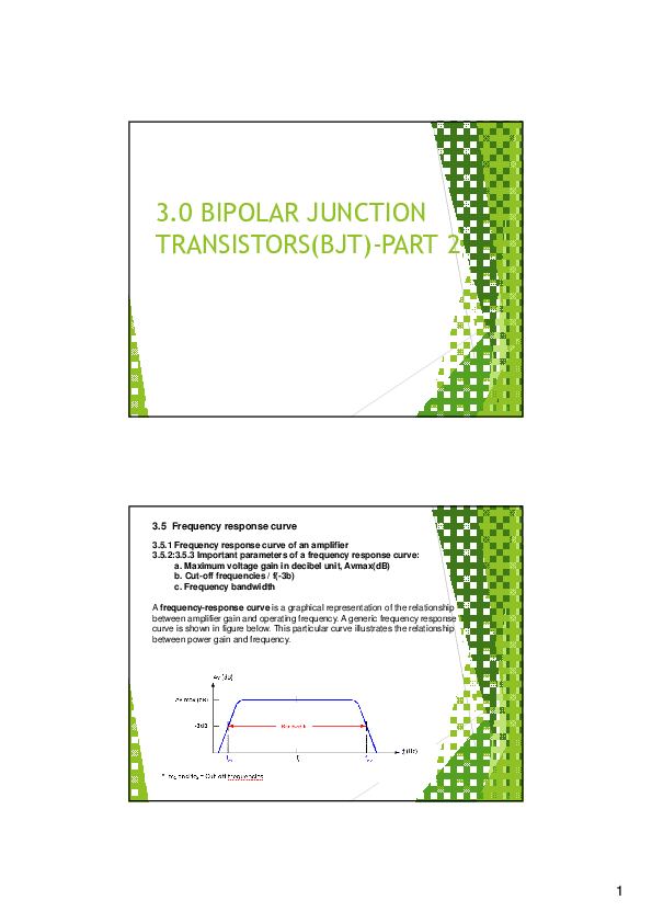 (PDF) Bipolar Junction Transistor(part 2)