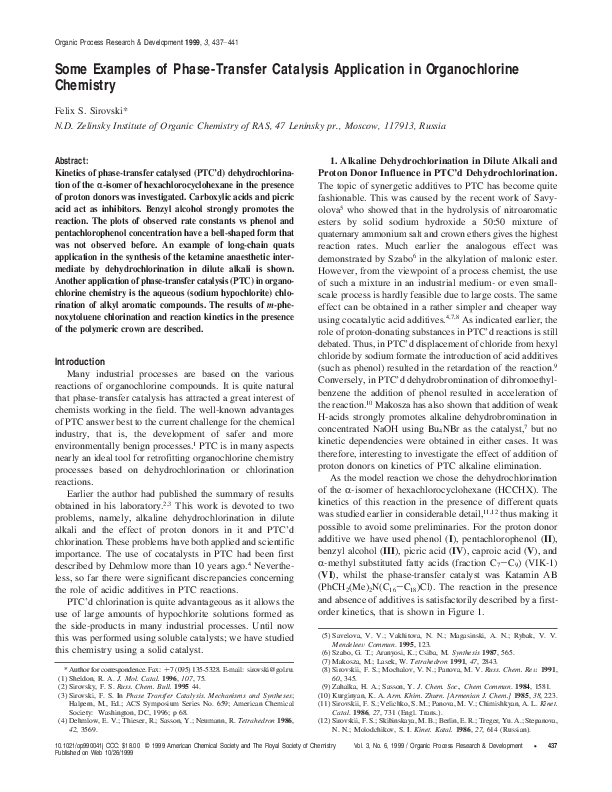 (PDF) Some Examples of Phase-Transfer Catalysis Application in ...